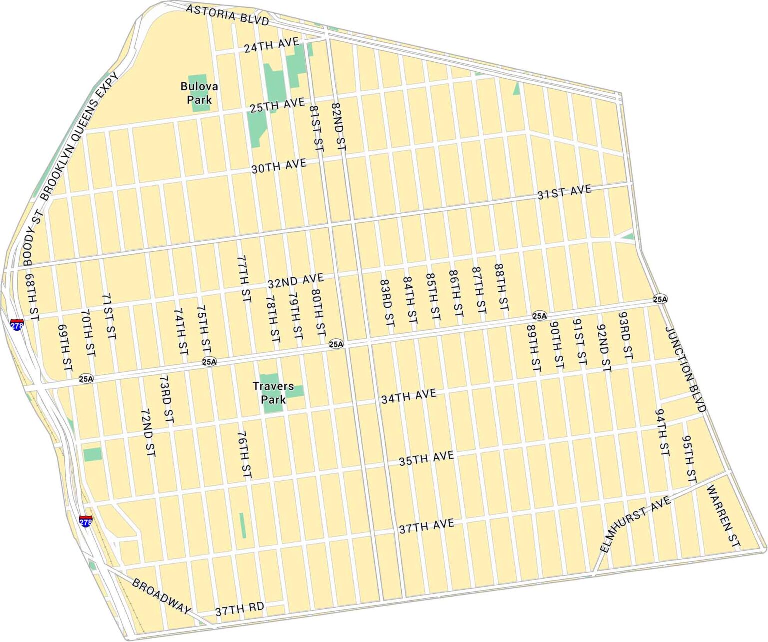 Jackson Heights Map, New York - US Maps