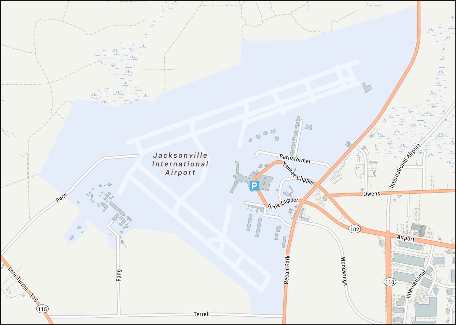 Jacksonville International Airport Map - US Maps