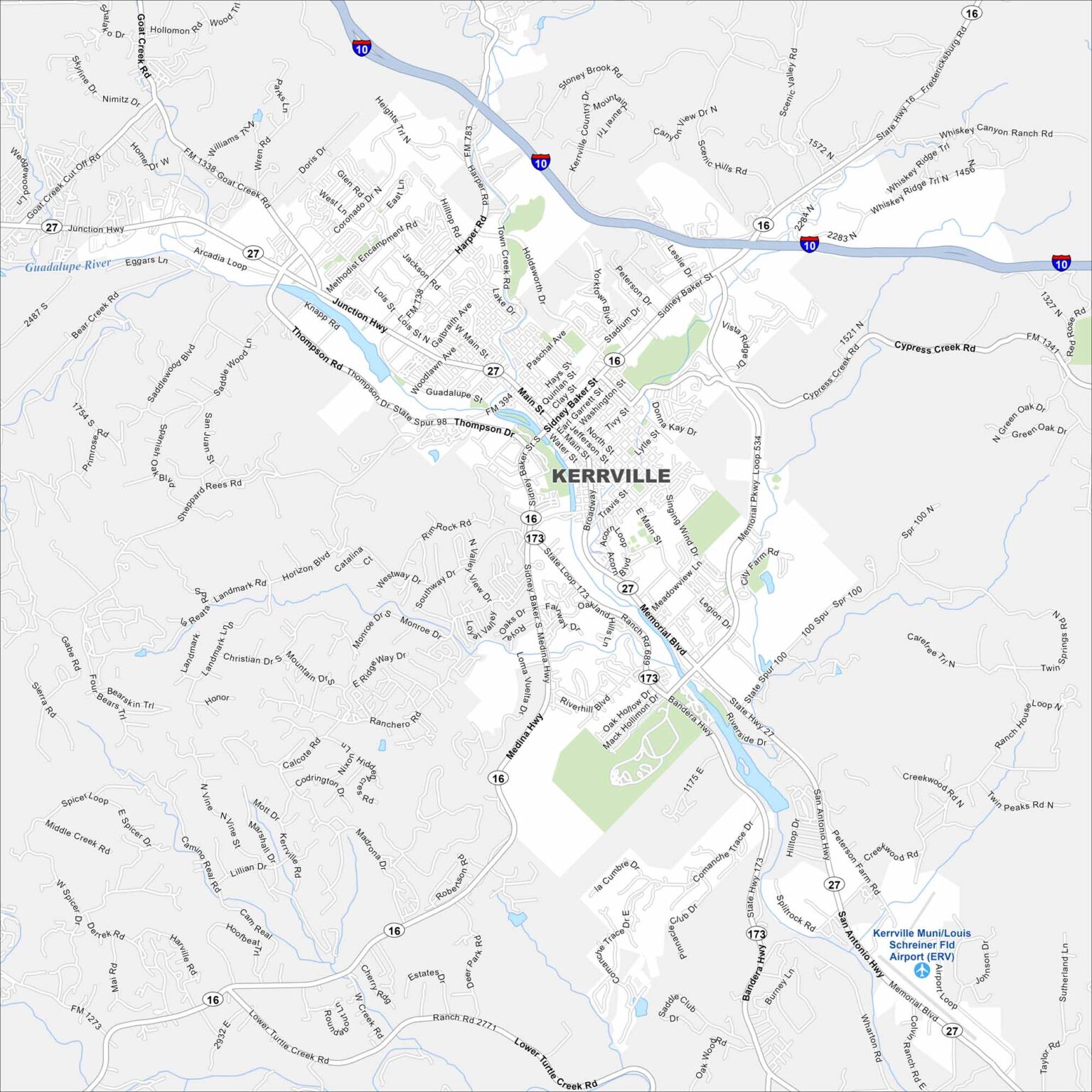 Map of Kerrville, Texas - US Maps