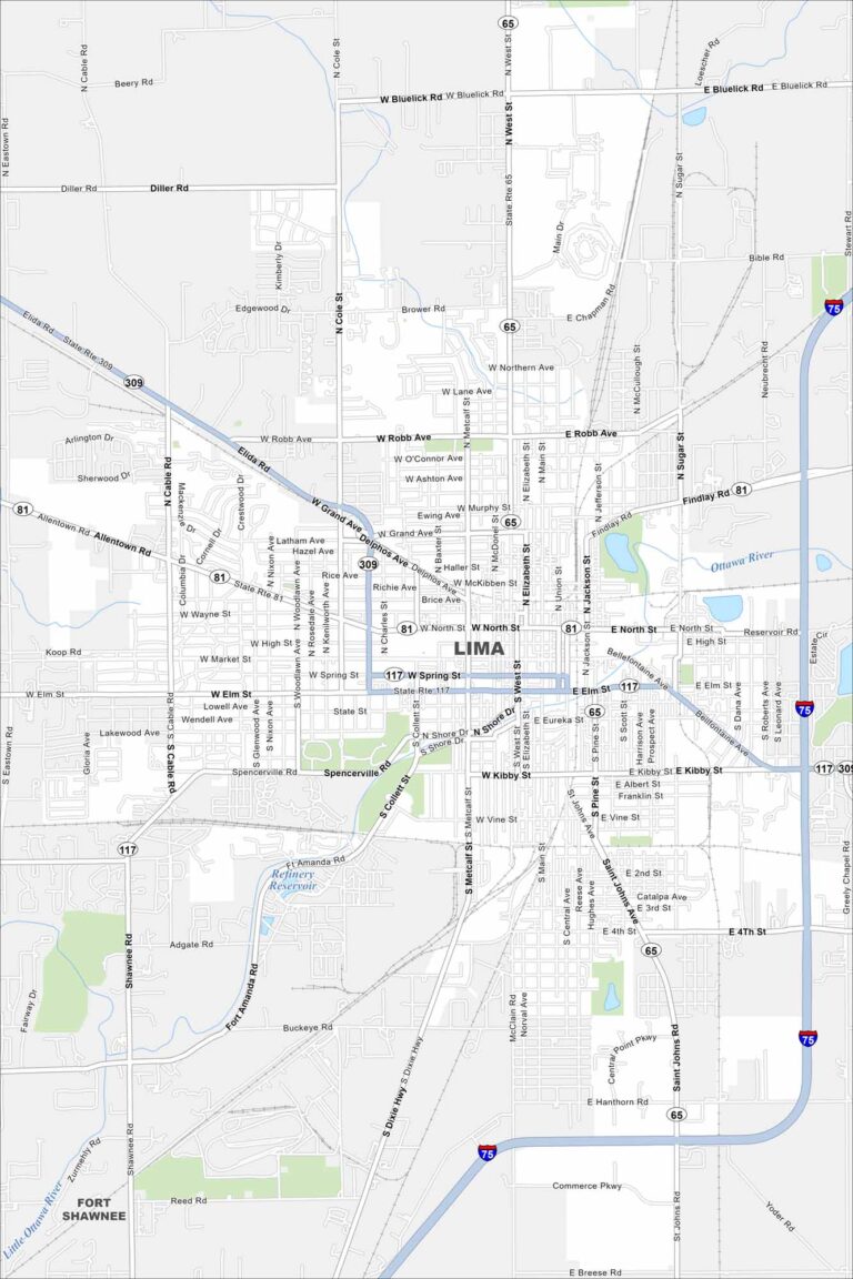 Map of Lima, Ohio - US Maps