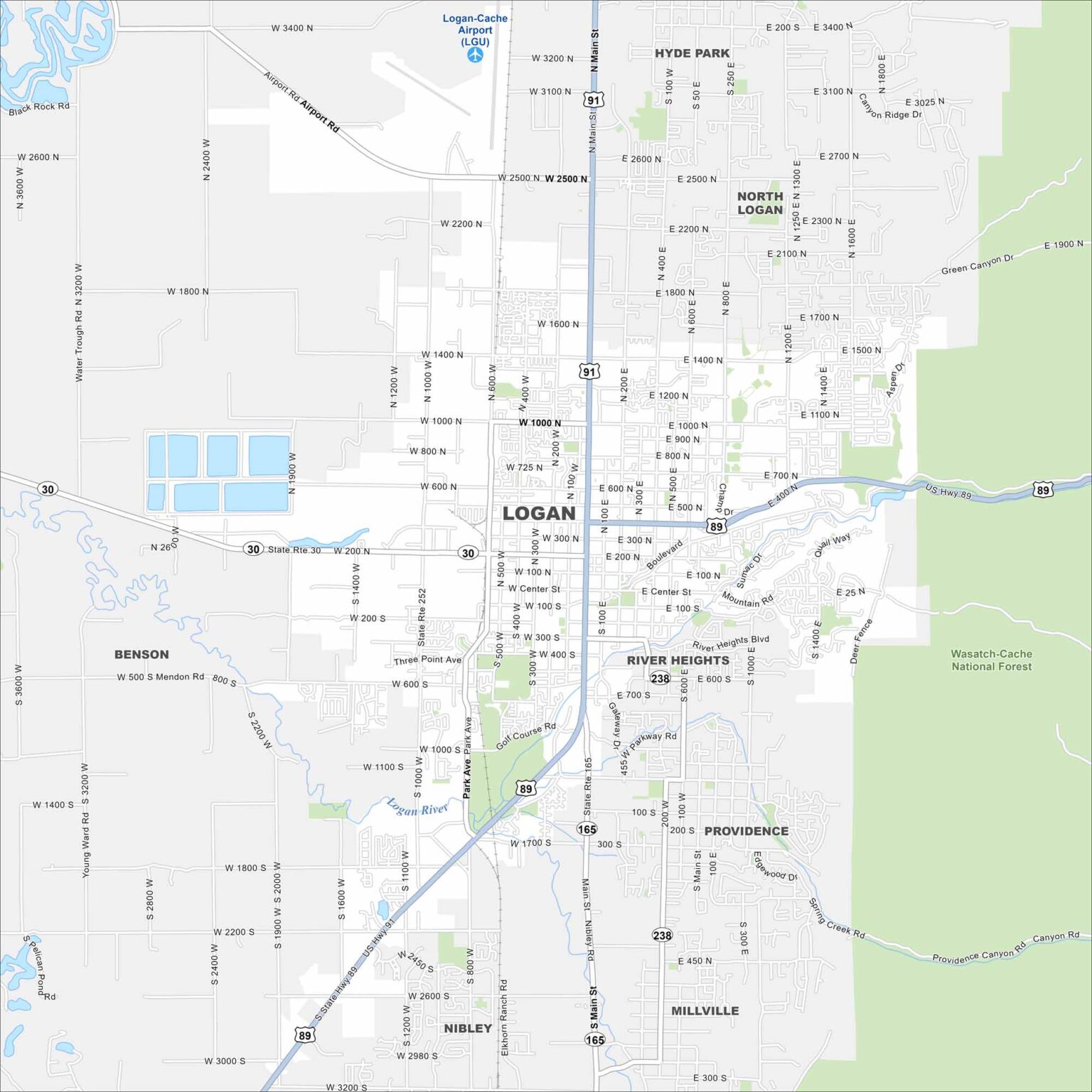Map of Logan, Utah - US Maps