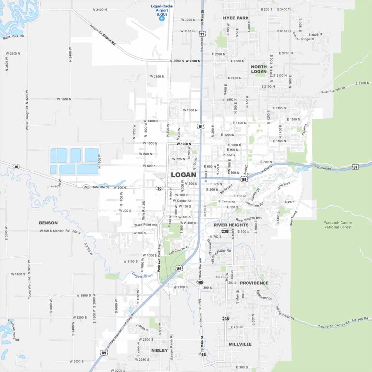 Map of Logan, Utah - US Maps