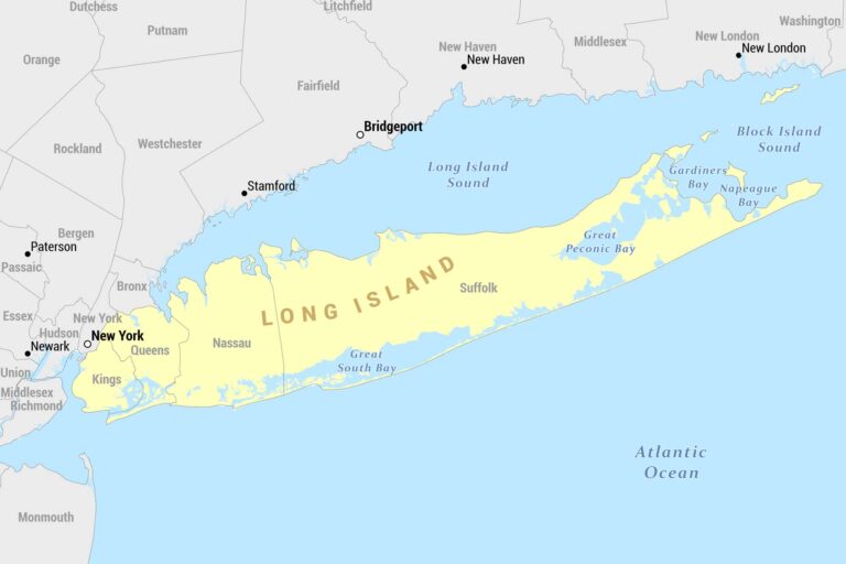 Long Island Map - US Maps