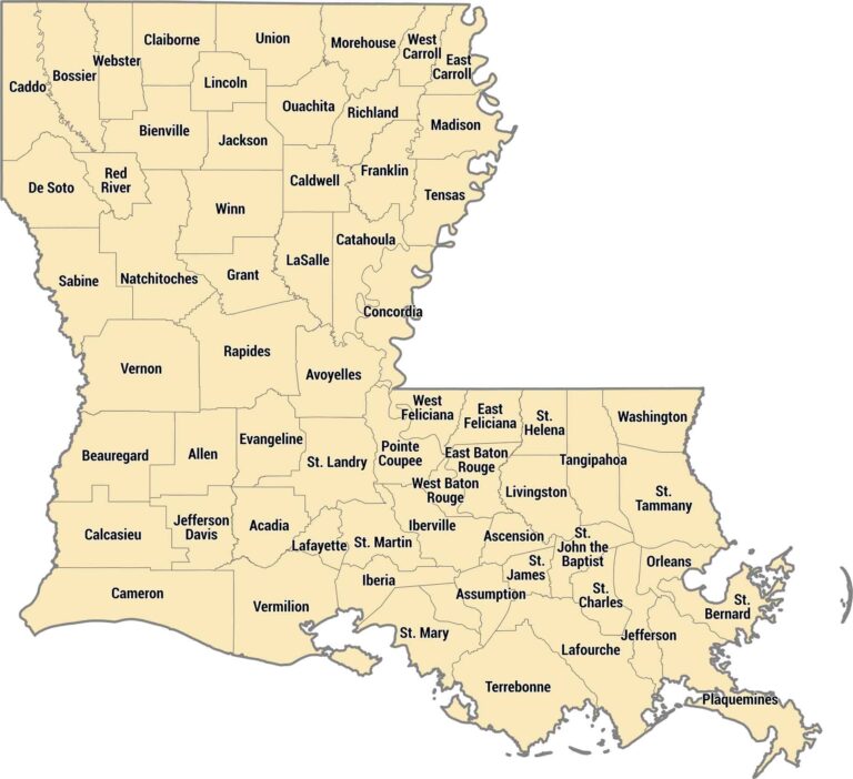 Louisiana Zip Code Map - US Maps