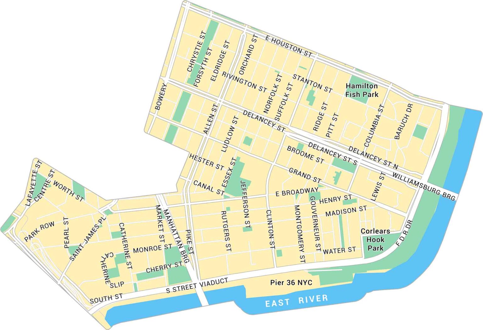Tribeca Map, New York - US Maps