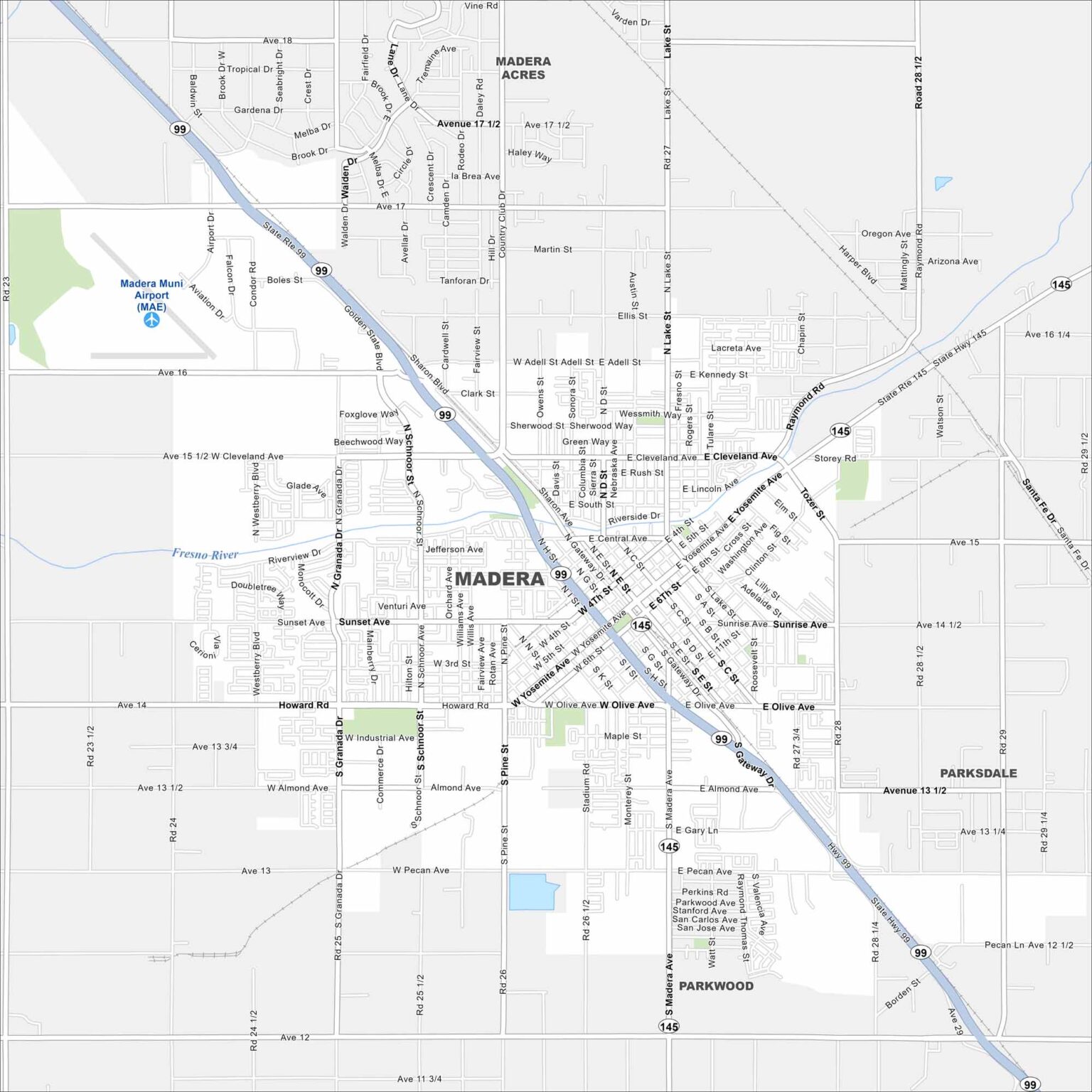 Map of Madera, California - US Maps