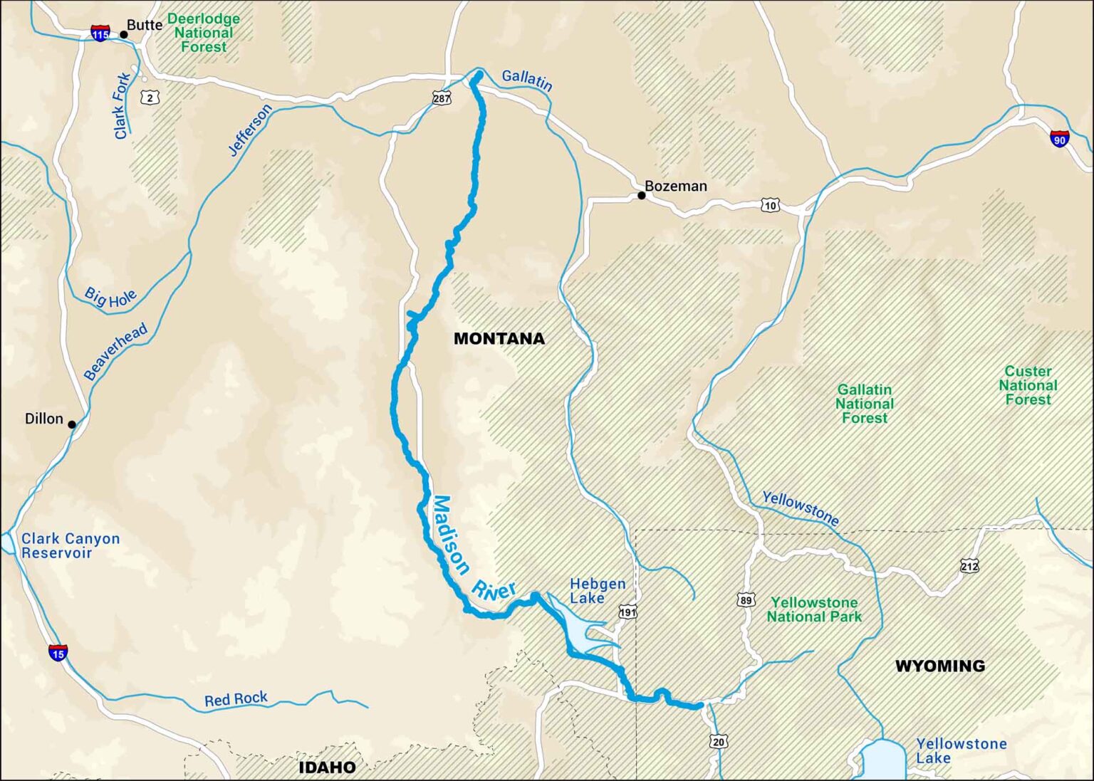 Madison River Map - US Maps
