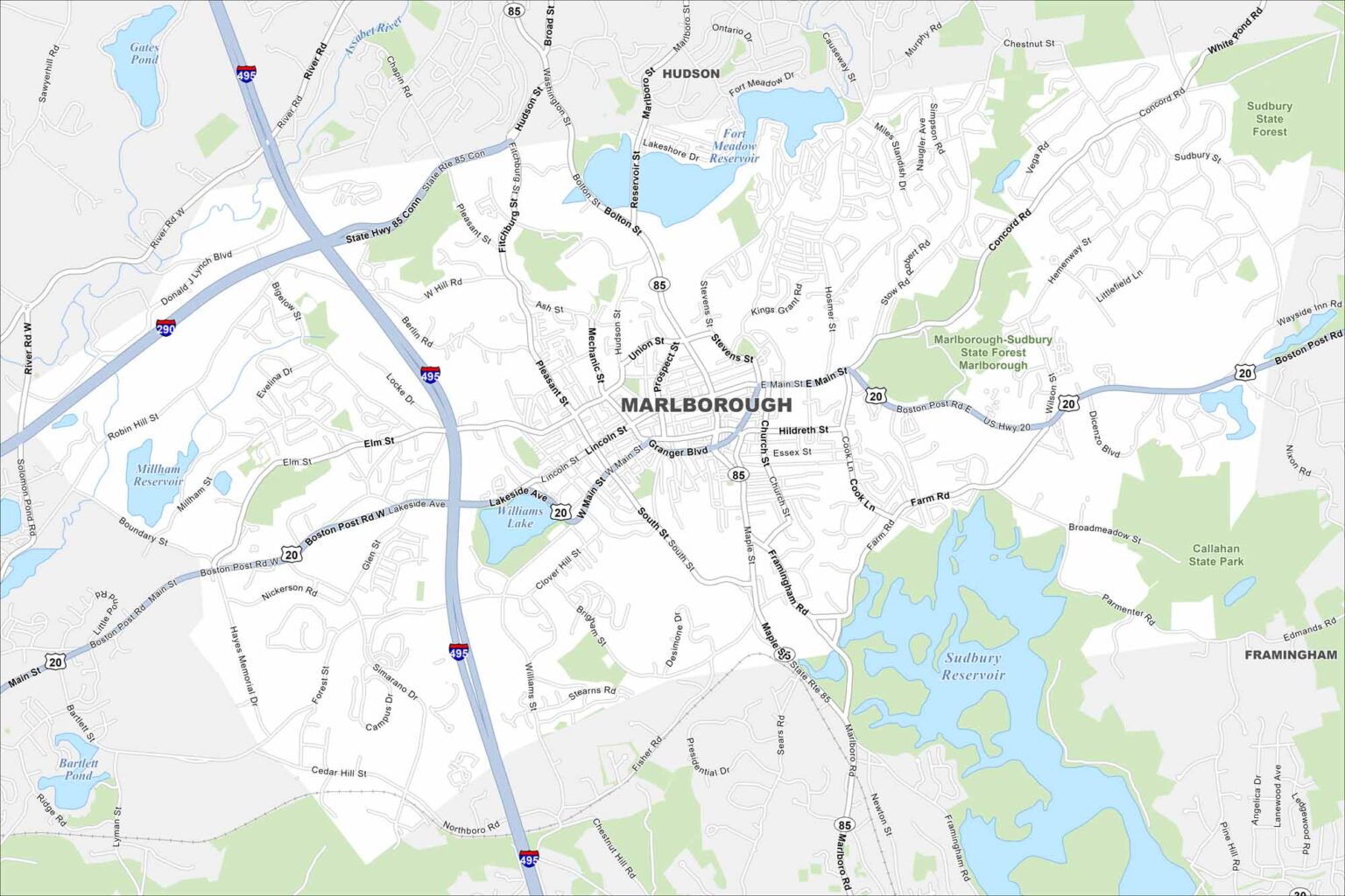 Map of Marlborough, Massachusetts - US Maps