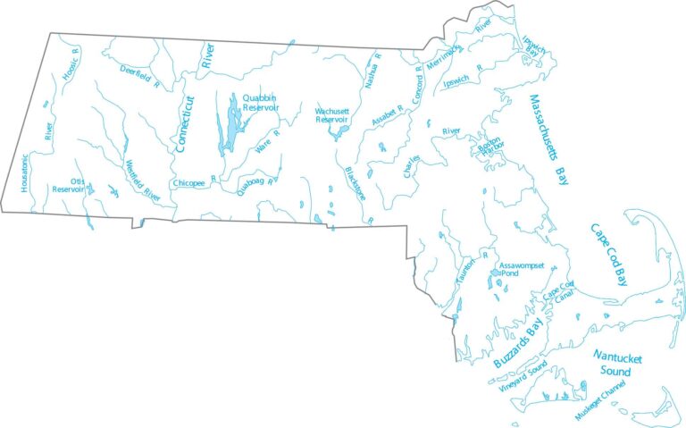 United States Lakes and Rivers Map - US Maps