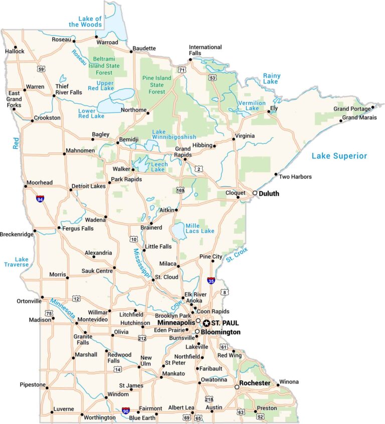Minnesota Zip Code Map - US Maps