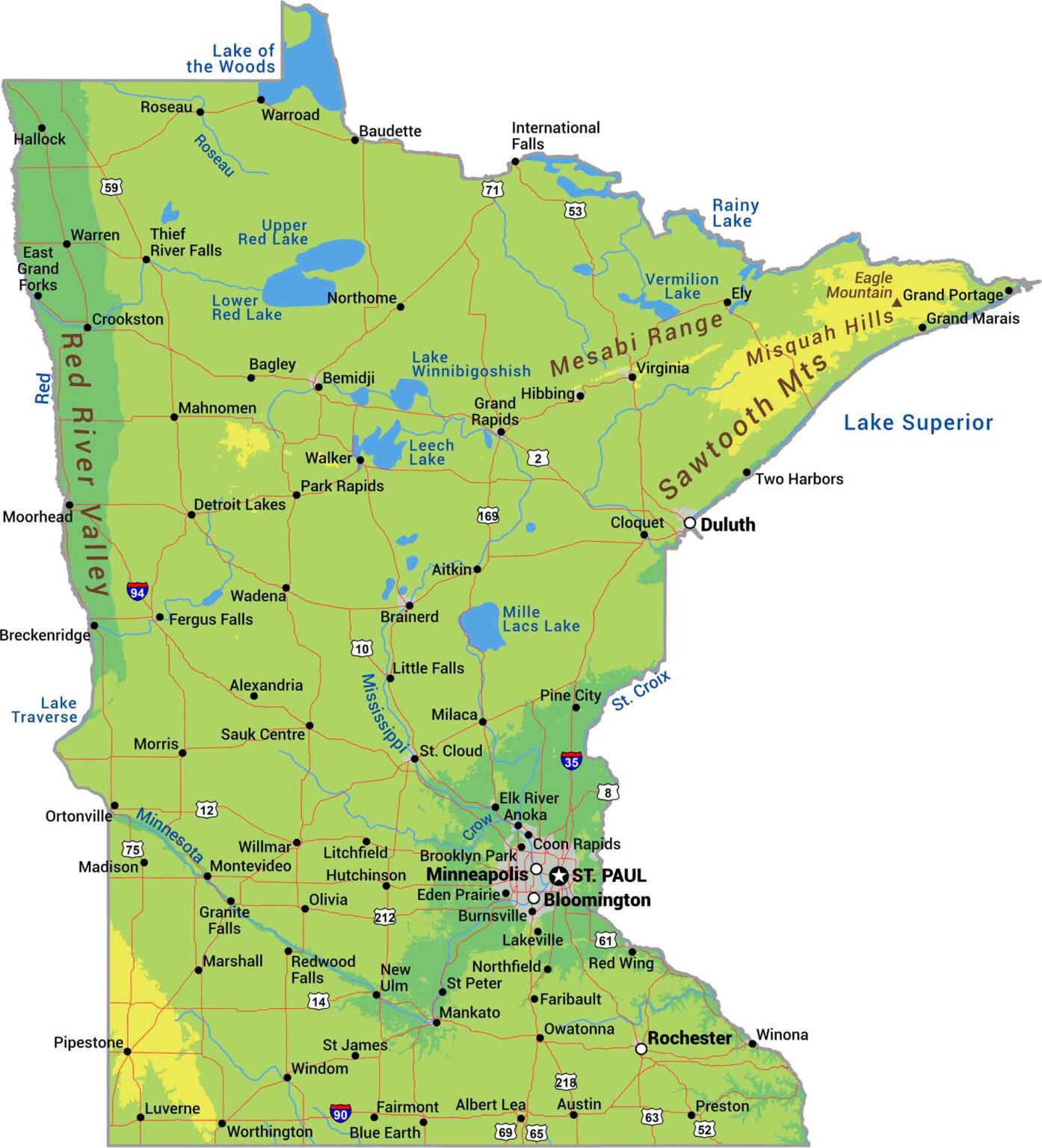 Minnesota Zip Code Map - US Maps