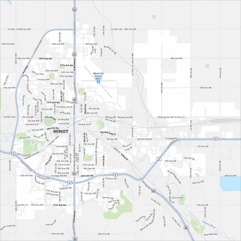 Map of Minot, North Dakota - US Maps
