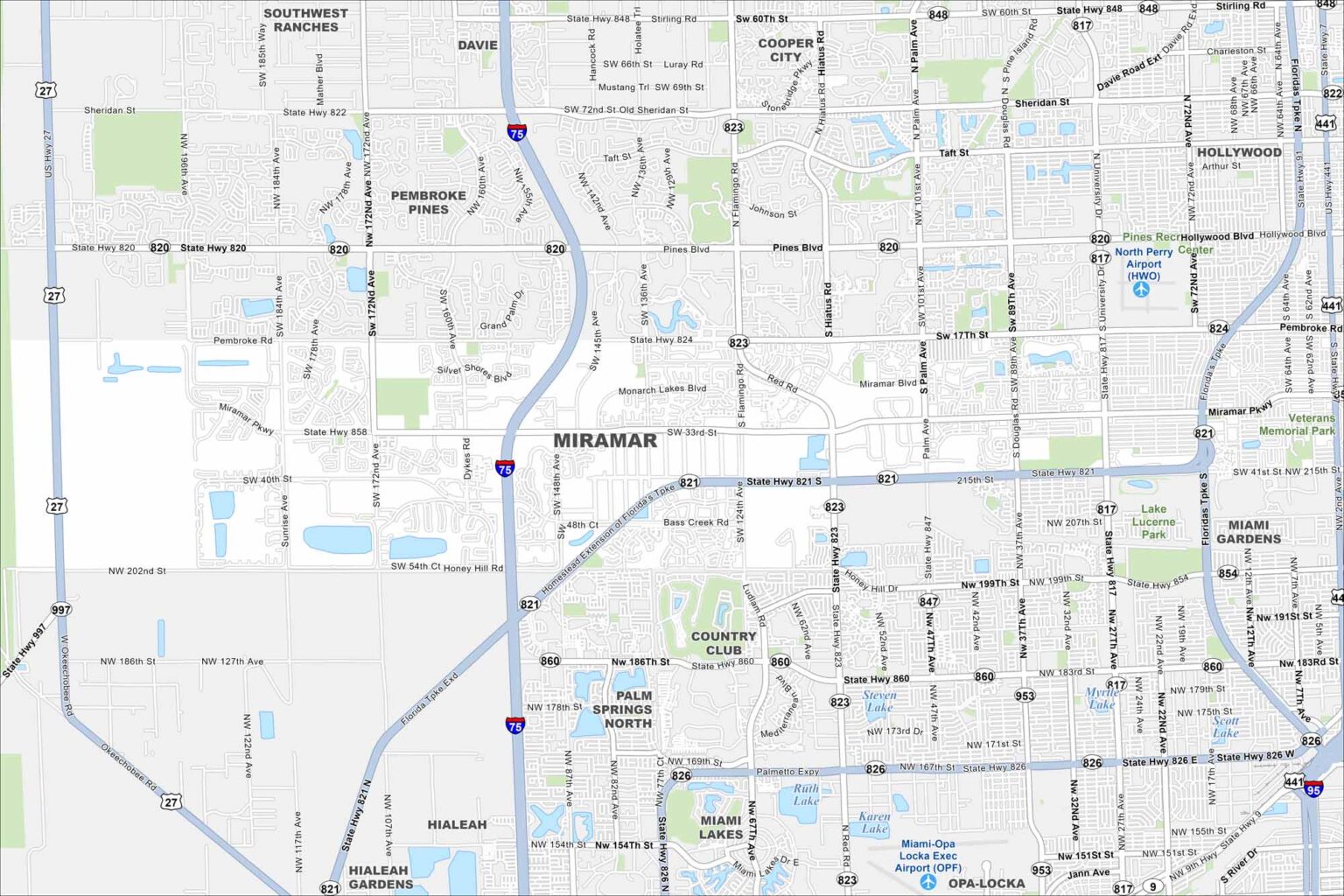 Map of Miramar, Florida - US Maps