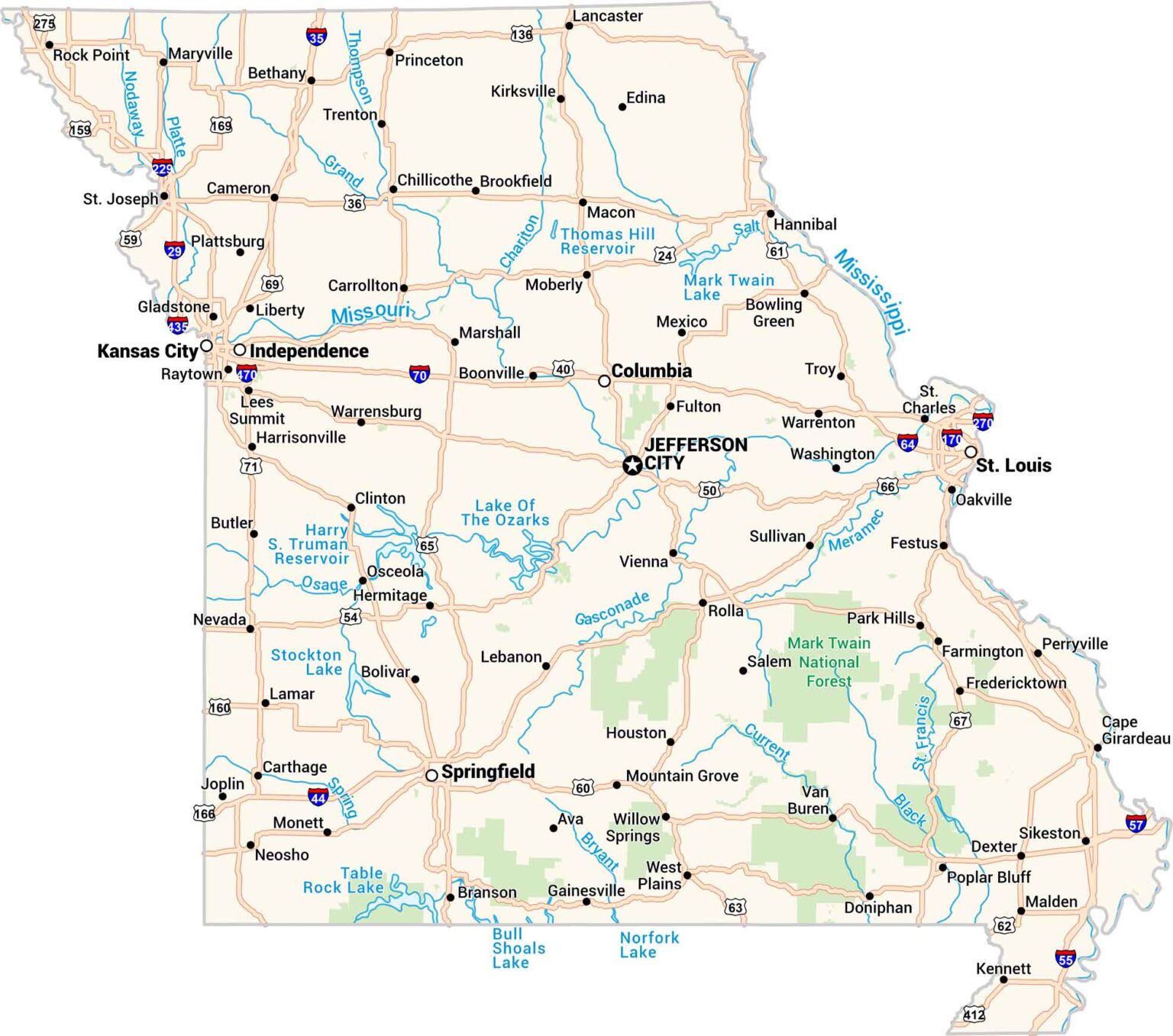 Map of Missouri - US Maps