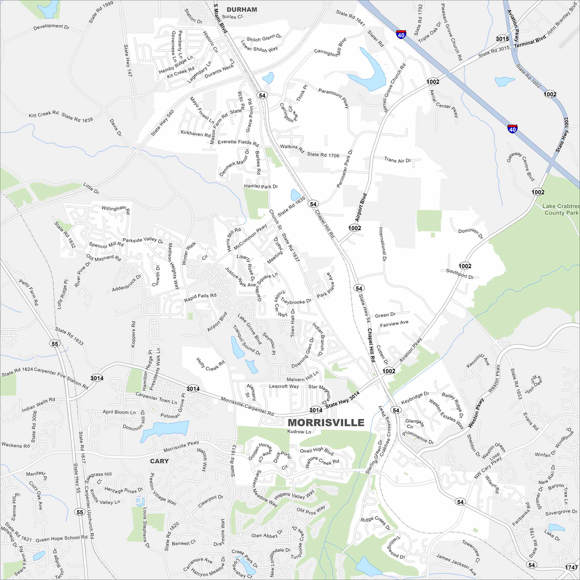 Map of Morrisville, North Carolina - US Maps