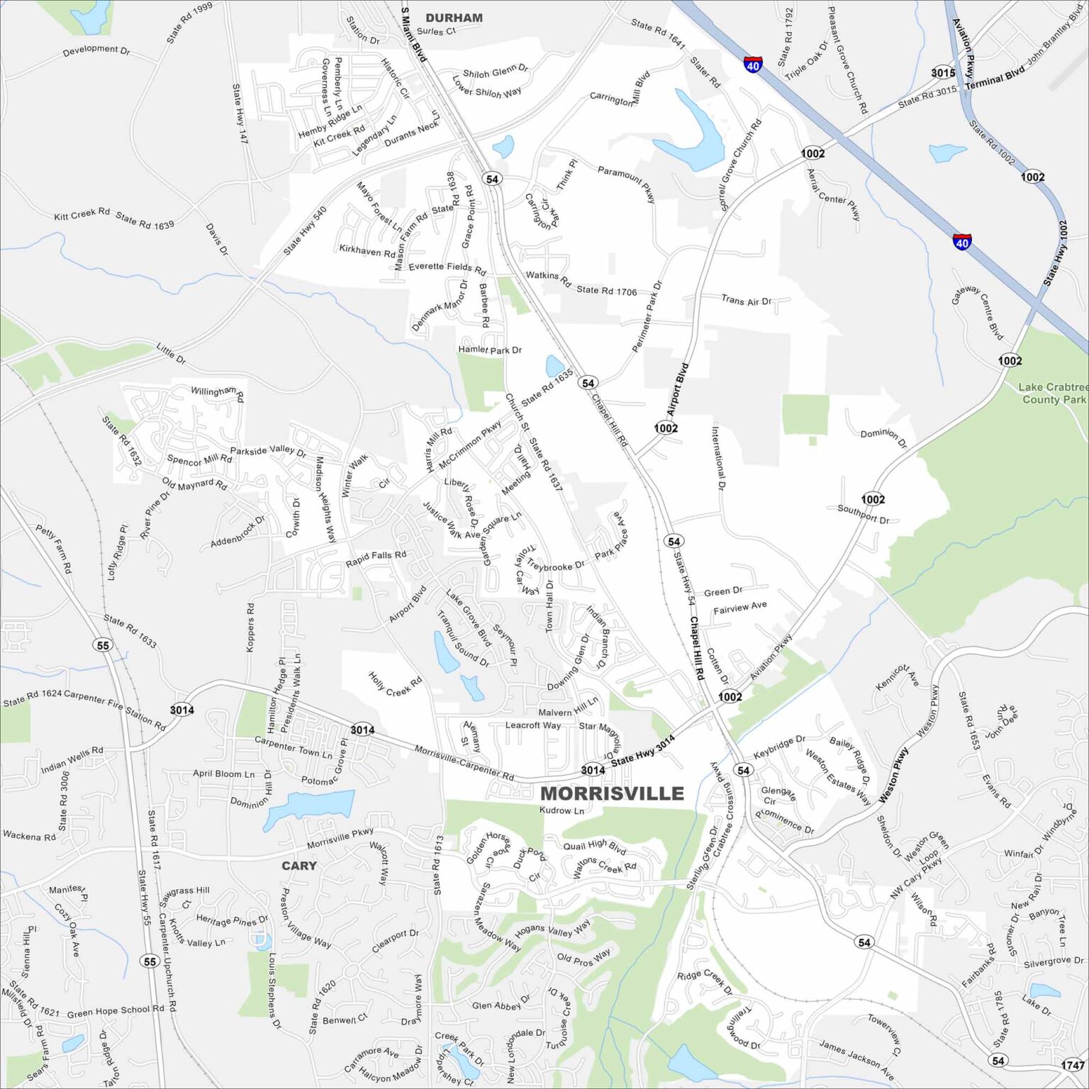 Map of Morrisville, North Carolina - US Maps