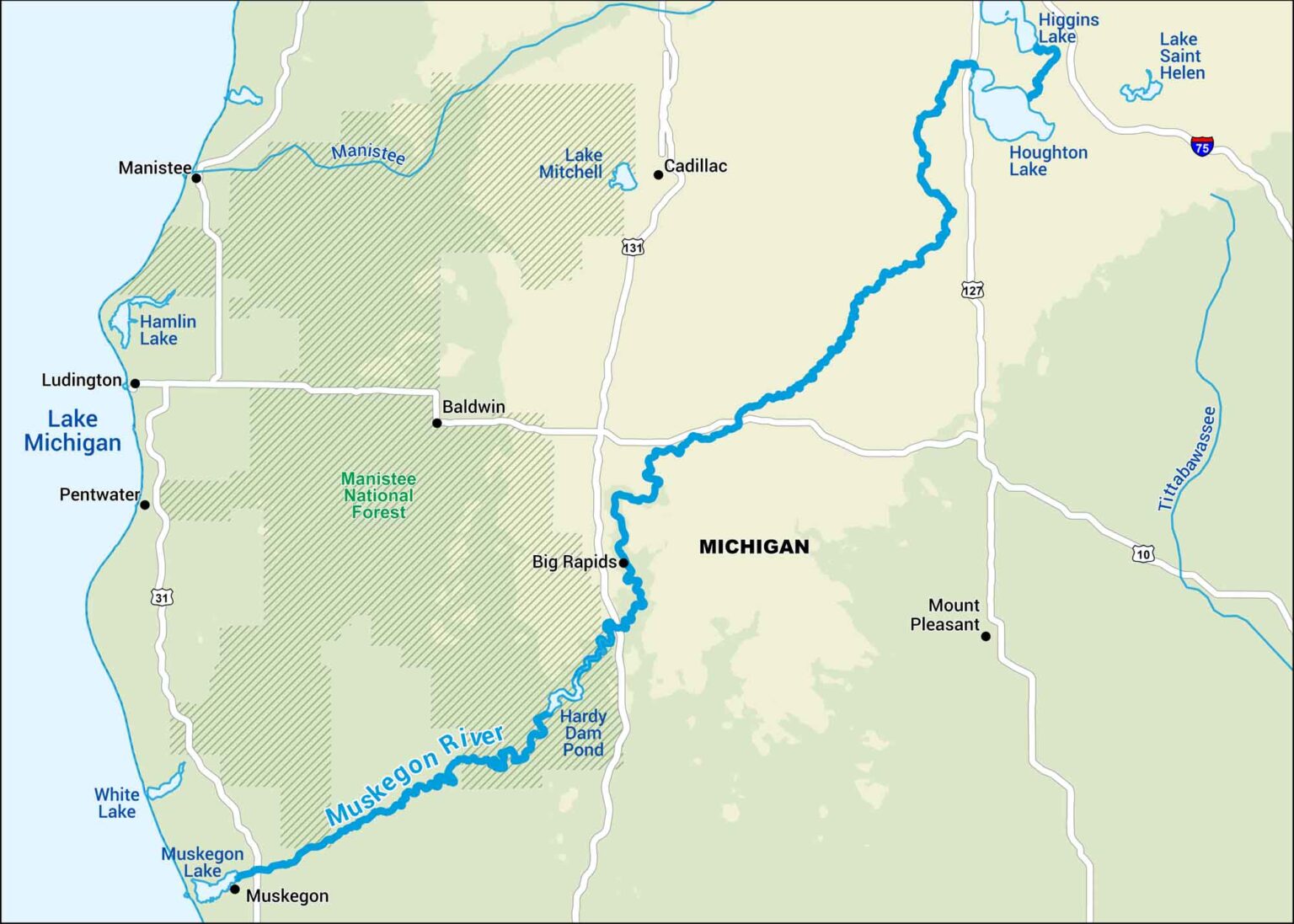 Muskegon River Map - US Maps