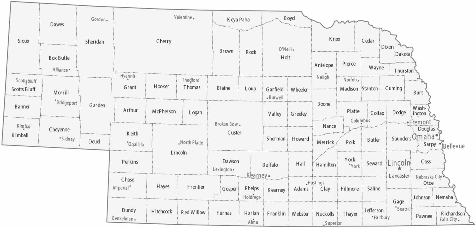 Nebraska Zip Code Map - US Maps