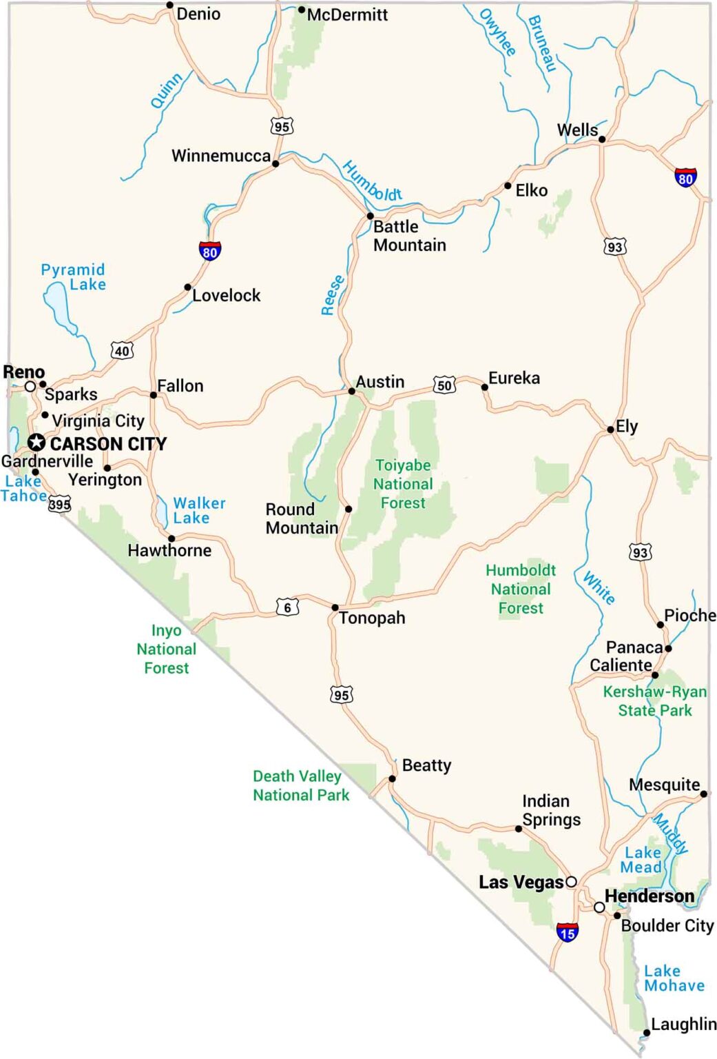 Map of Reno, Nevada - US Maps