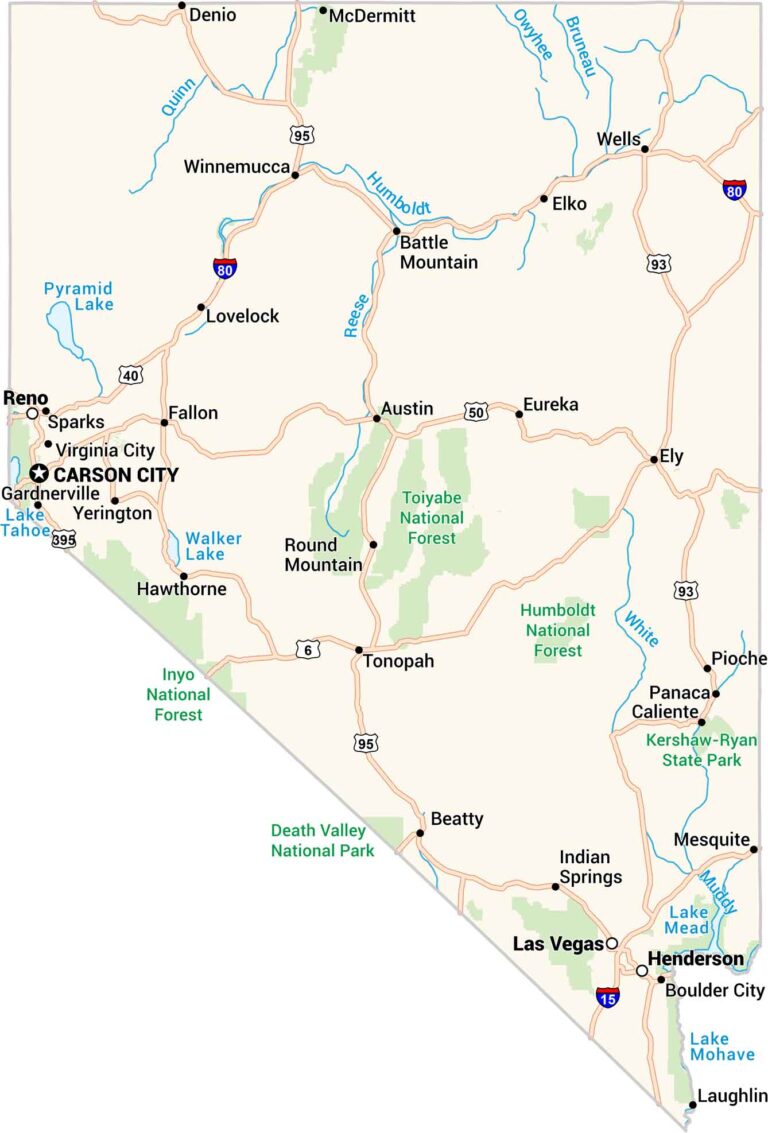 Map of Nevada - US Maps