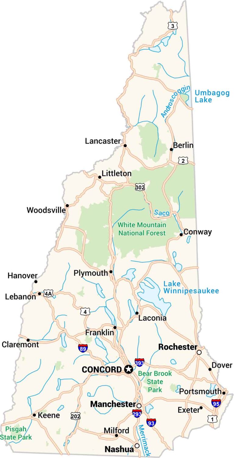 Map of Nashua, New Hampshire - US Maps