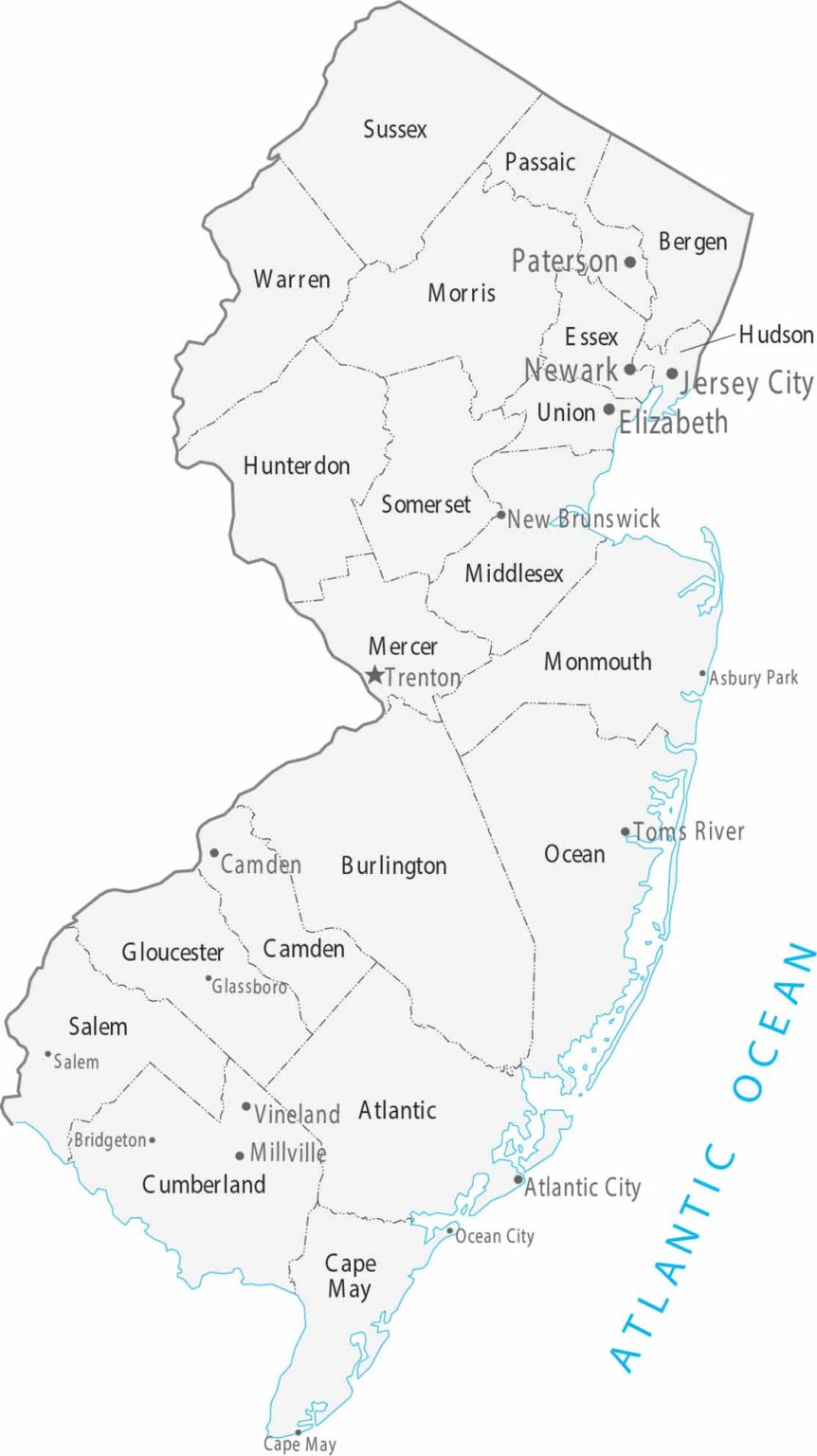 New Jersey Zip Code Map - US Maps
