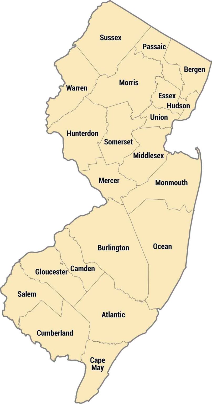 New Jersey Zip Code Map - US Maps