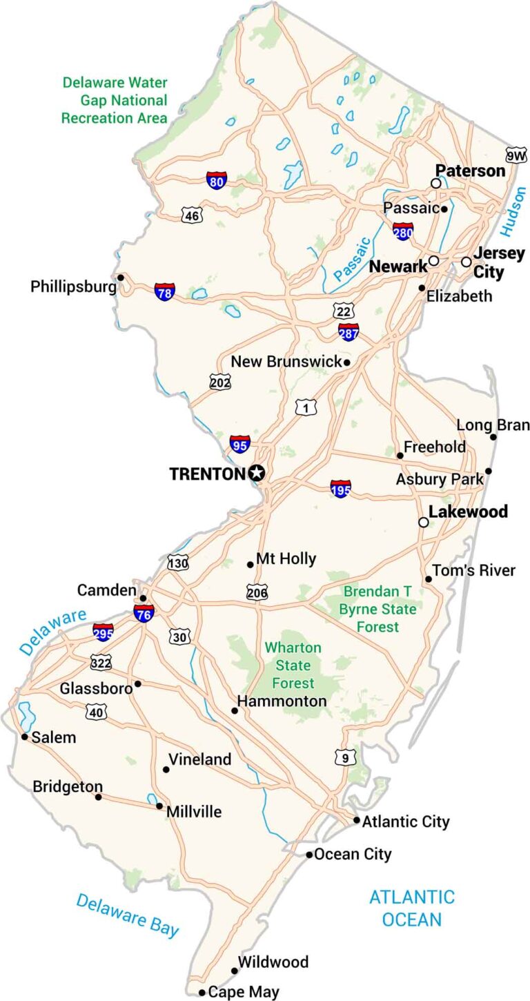 New Jersey Zip Code Map - US Maps