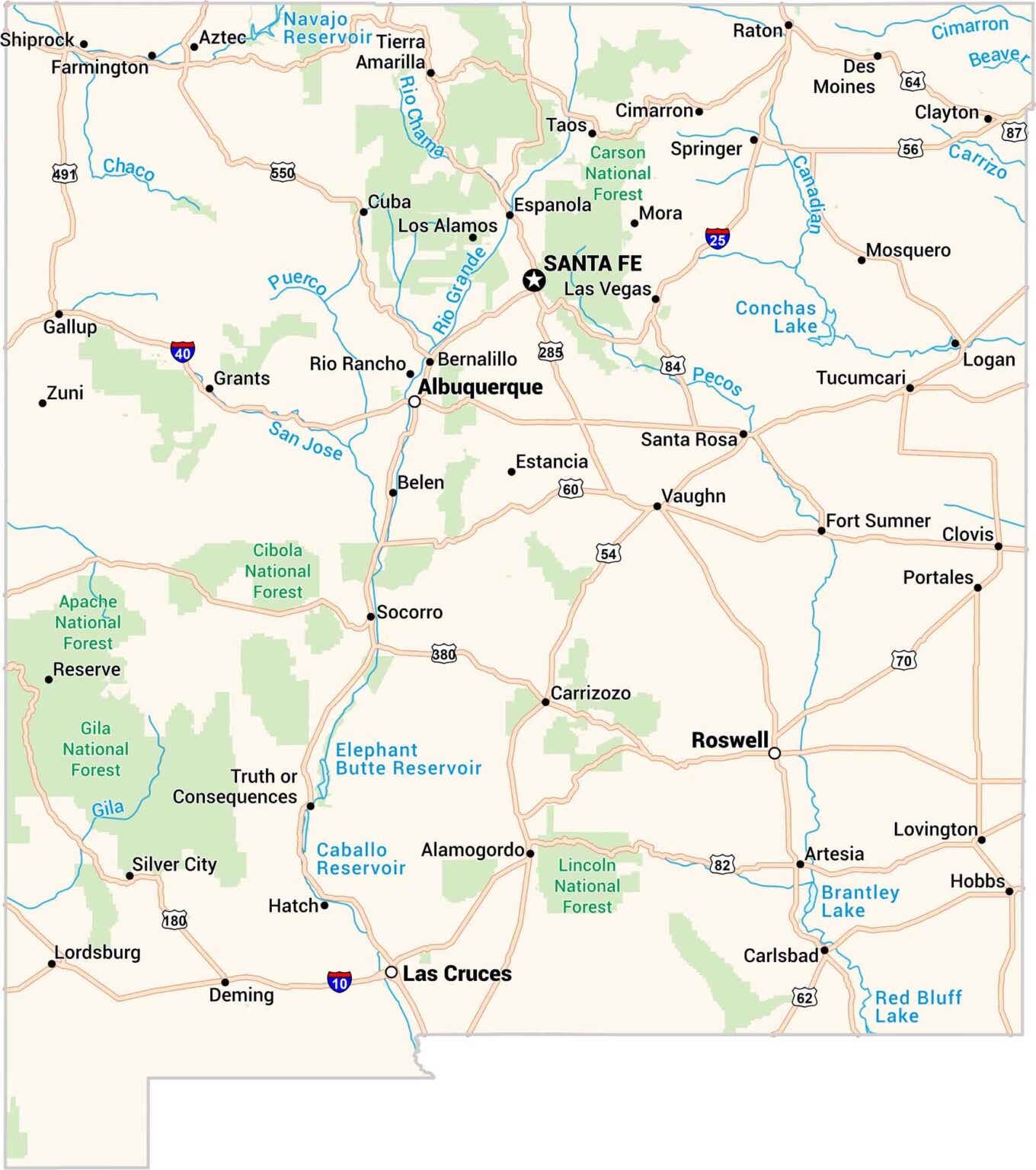 Map of New Mexico - US Maps