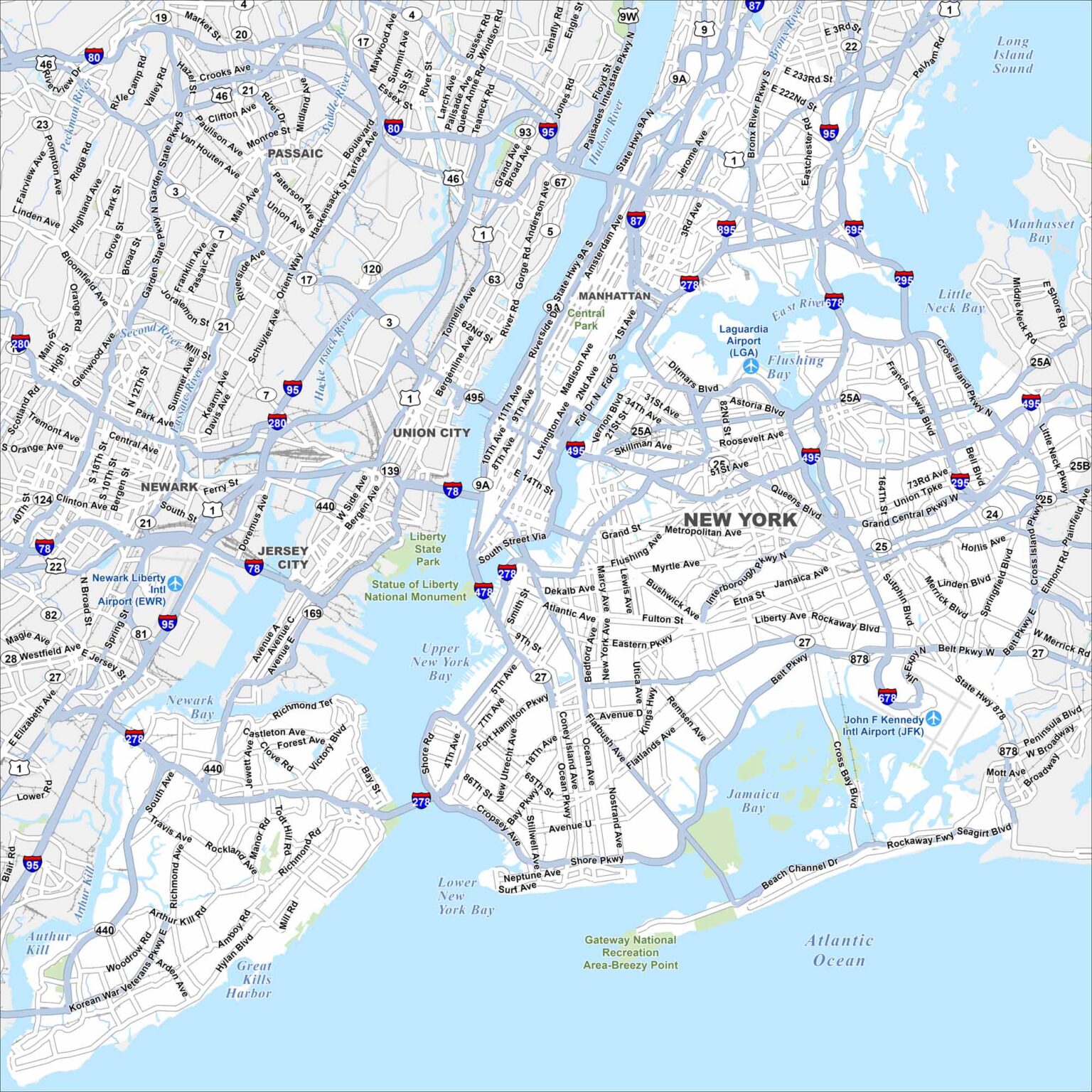 Harlem Map, New York - US Maps