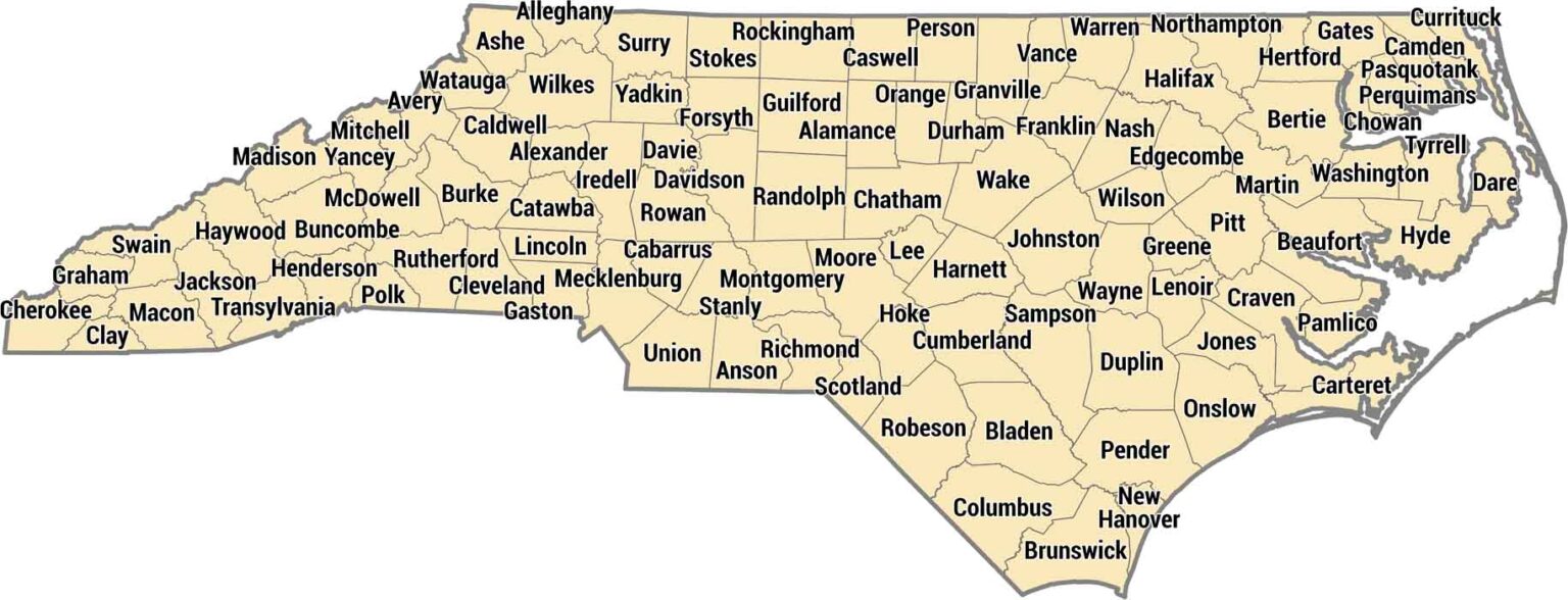 North Carolina Zip Code Map - US Maps