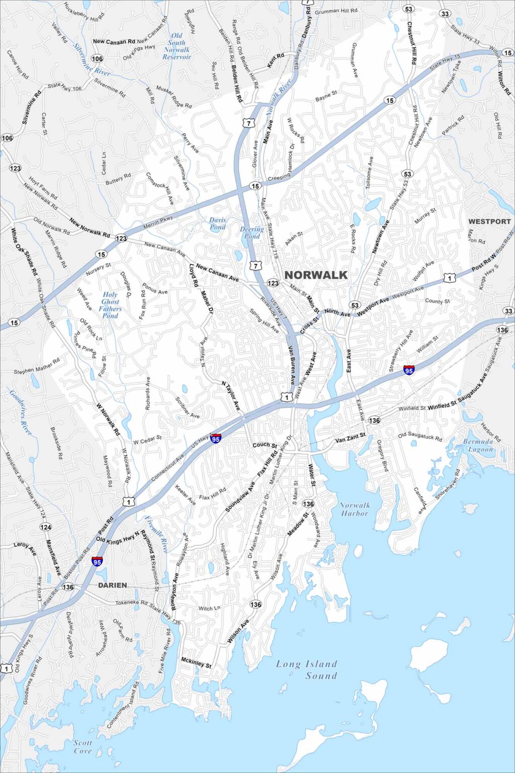 Map of Bridgeport, Connecticut - US Maps