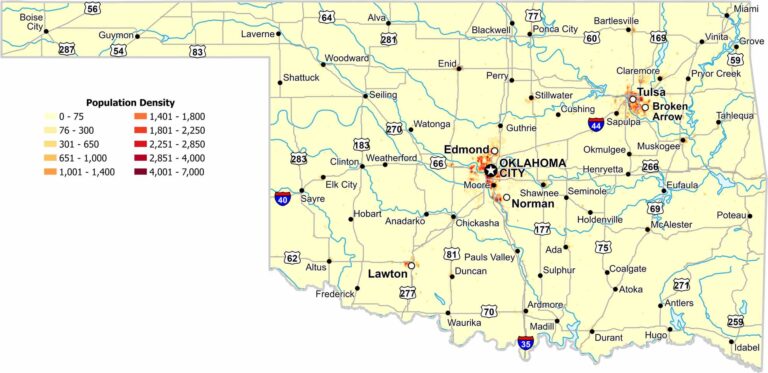 Oklahoma Zip Code Map - US Maps