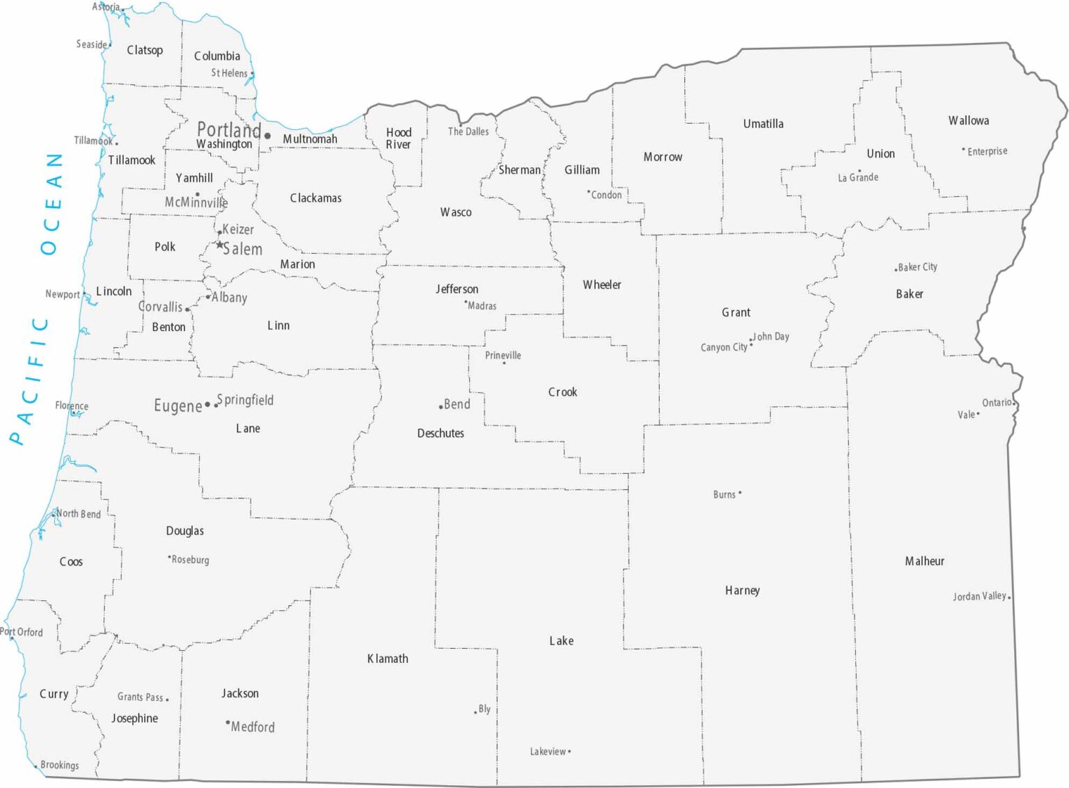 Oregon Zip Code Map - US Maps