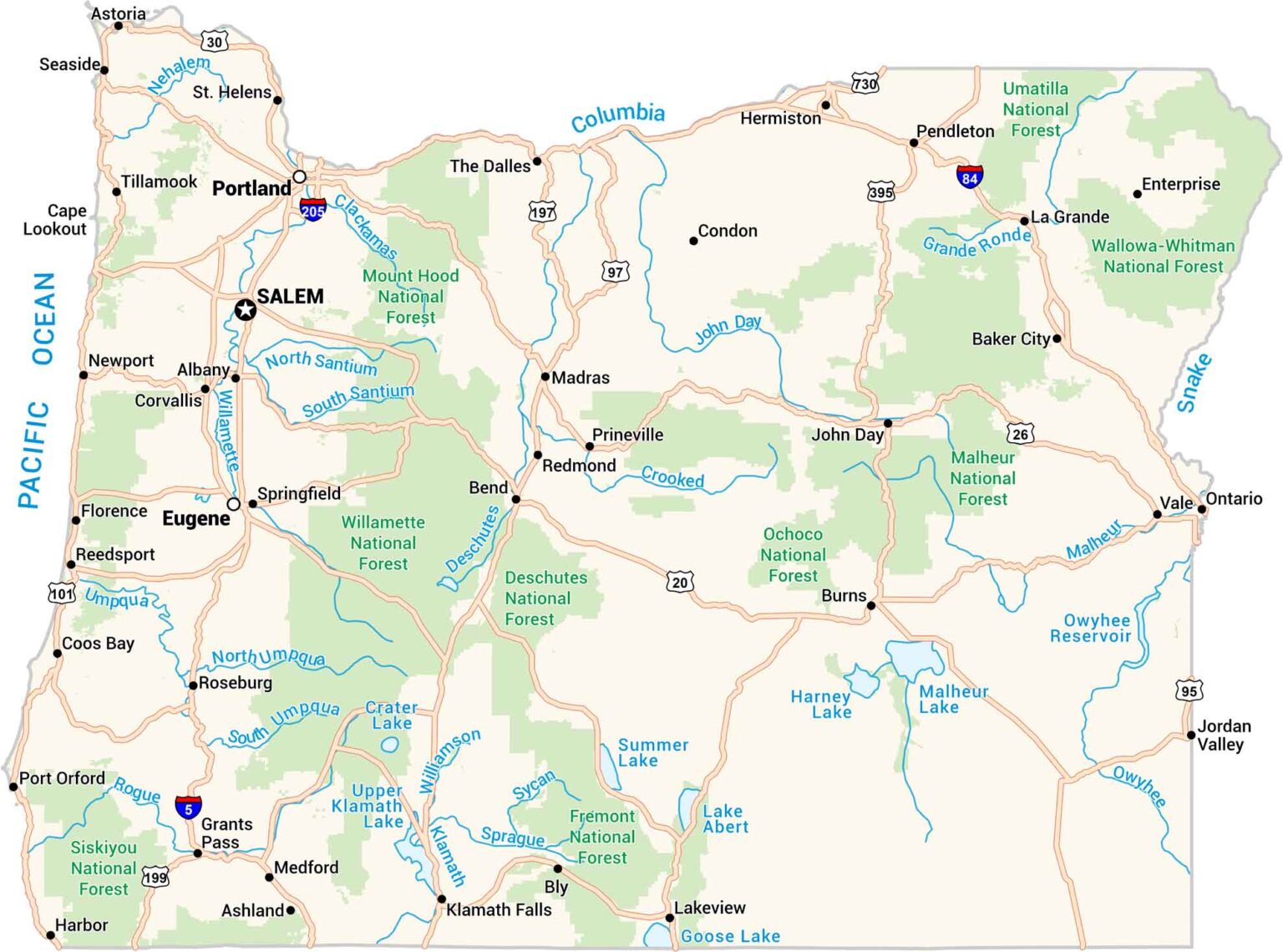 Oregon Zip Code Map - US Maps