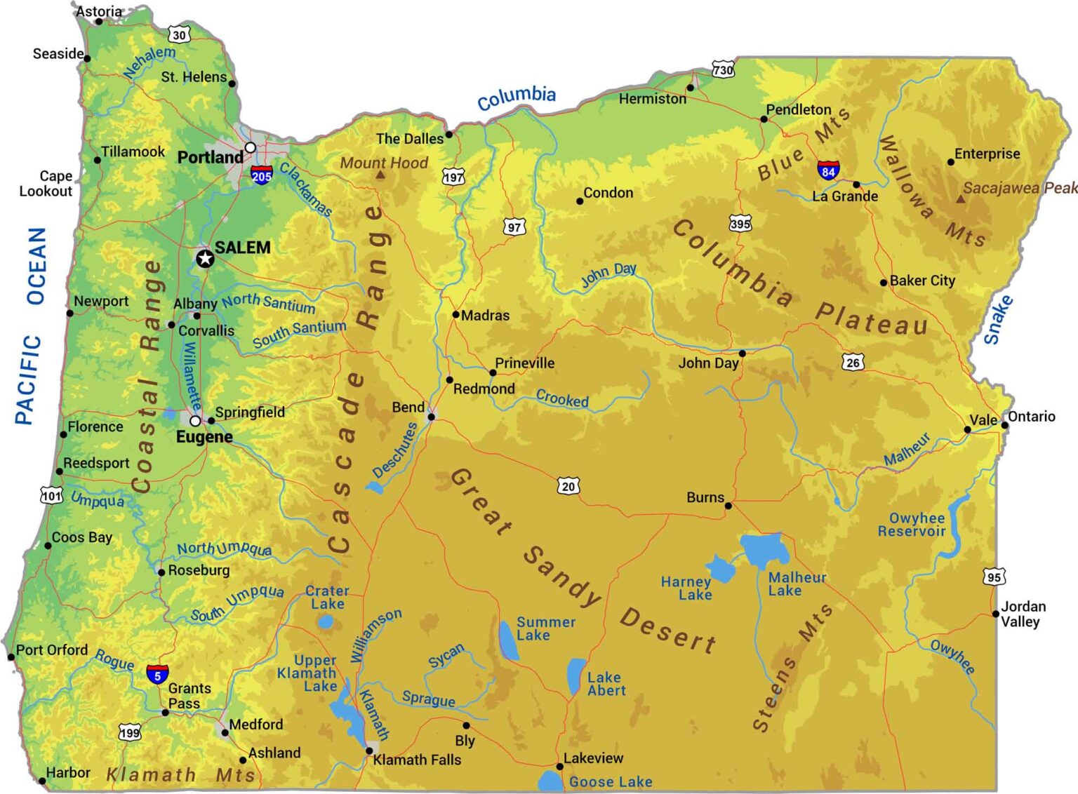 Map of Bend, Oregon - US Maps