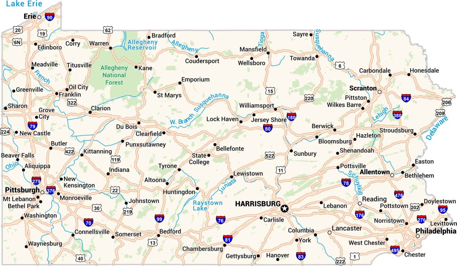 Pennsylvania Zip Code Map - US Maps