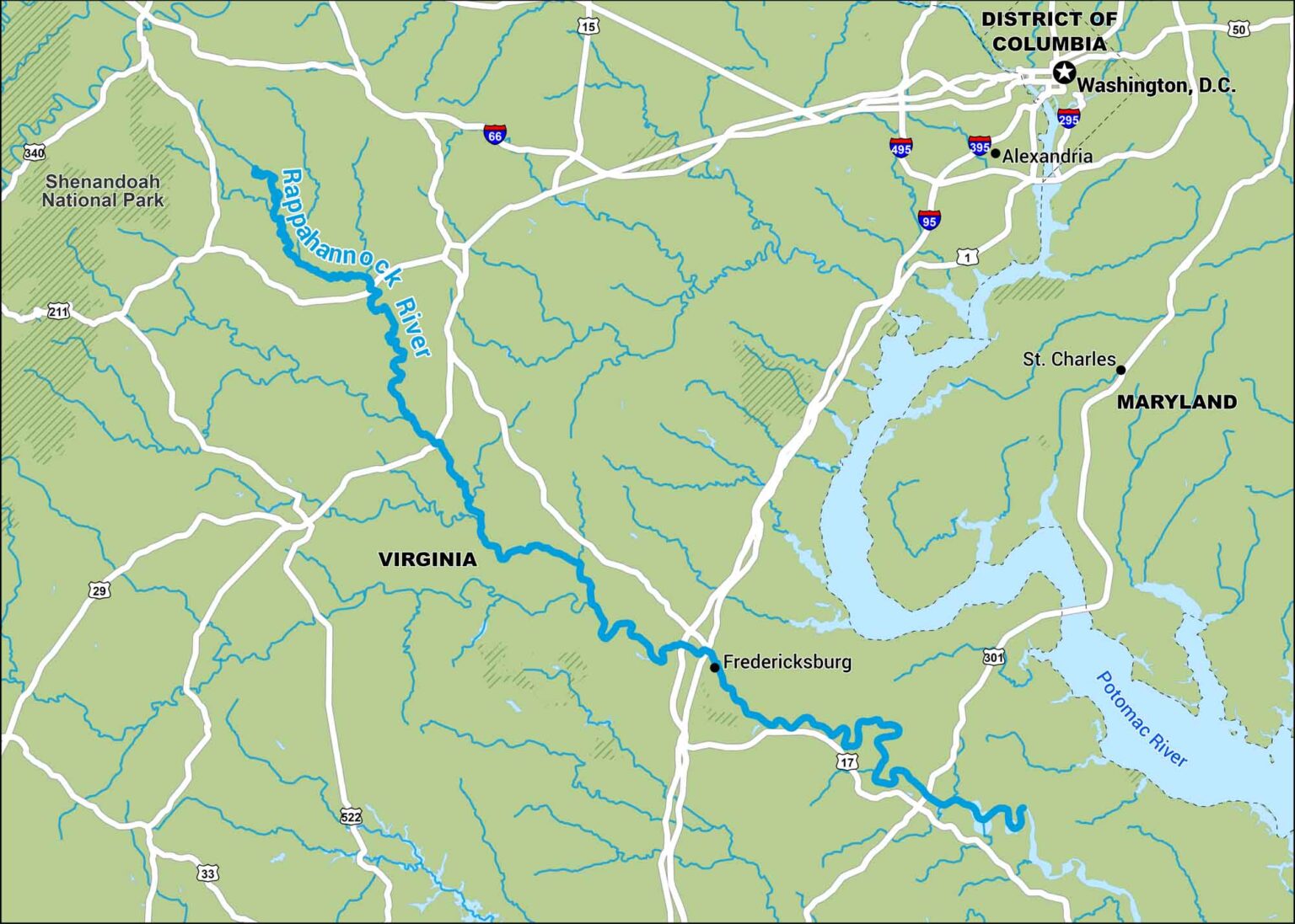 Rappahannock River Map - US Maps