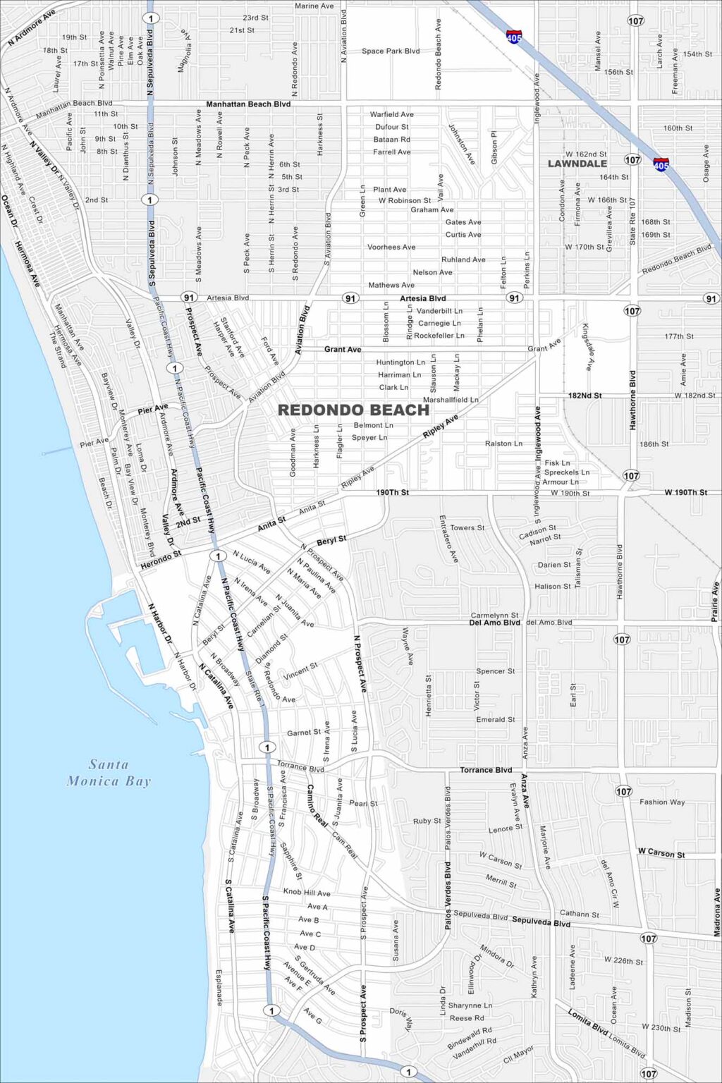 Map of Redondo Beach, California - US Maps