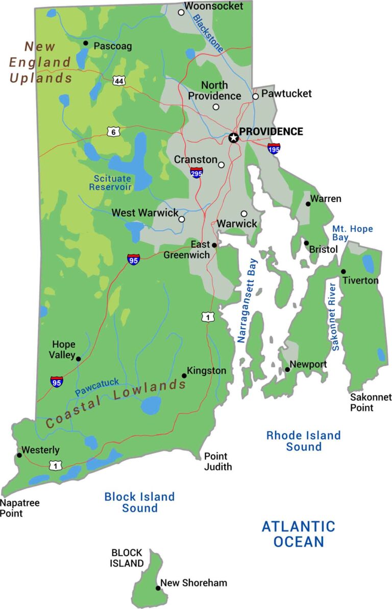 Map of Rhode Island - US Maps