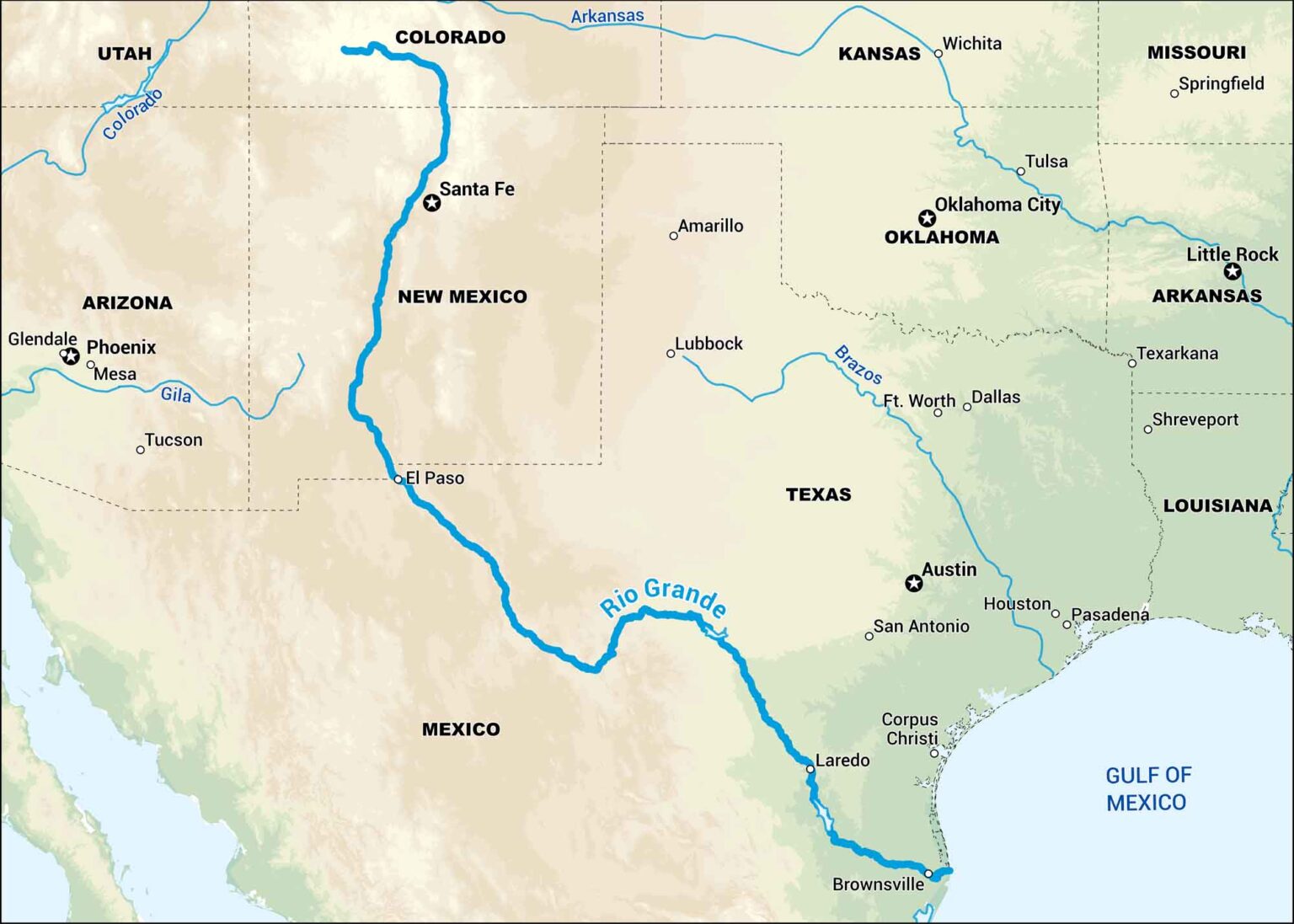 Rio Grande Map - US Maps