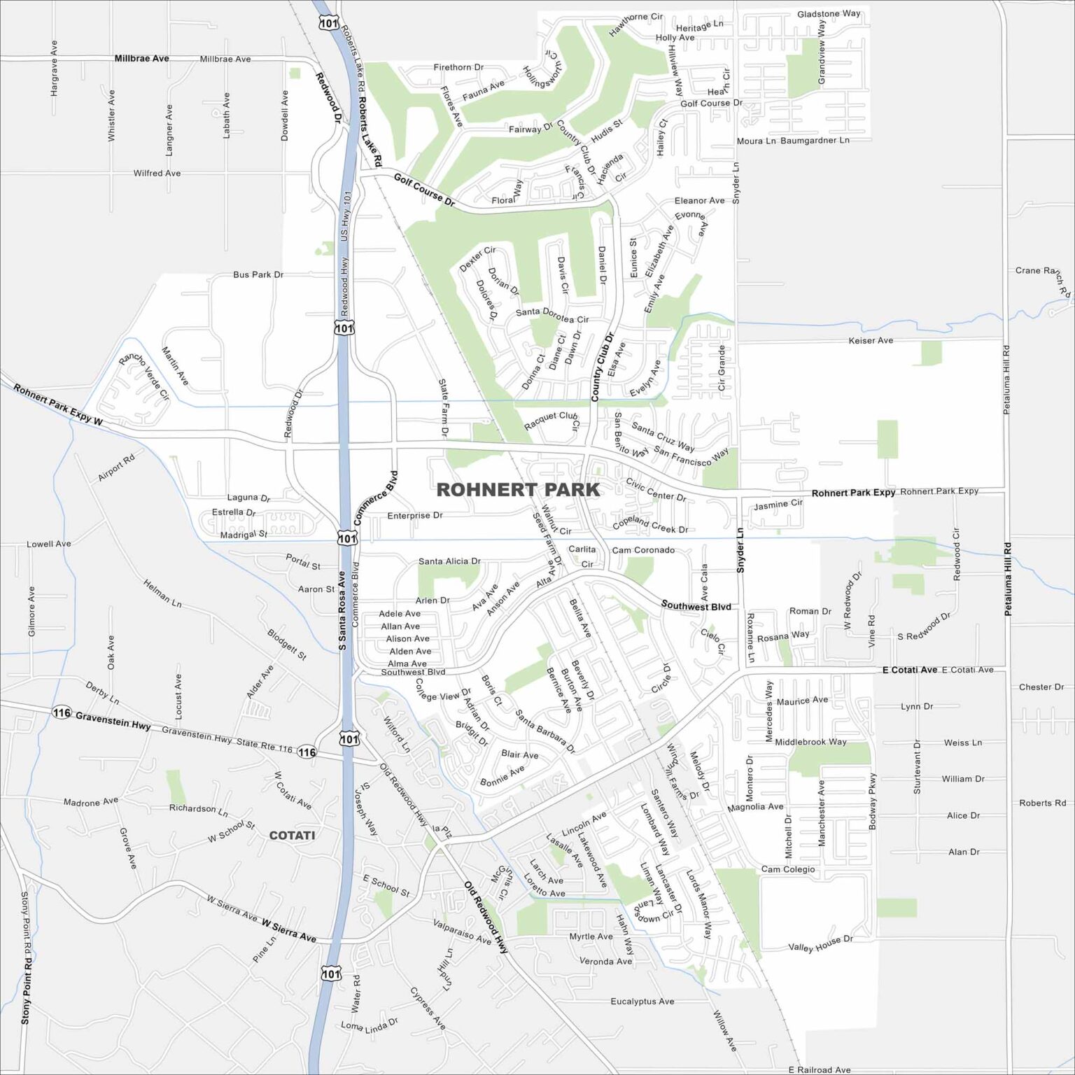 Map of Rohnert Park, California - US Maps