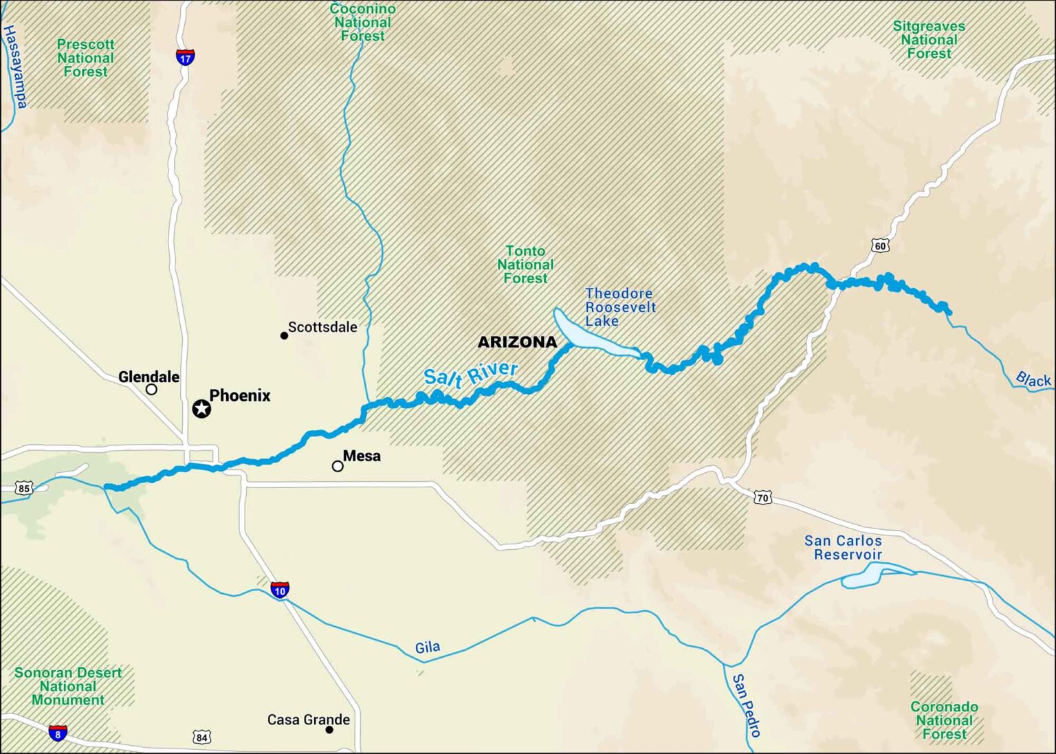 Salt River Map Us Maps 7130
