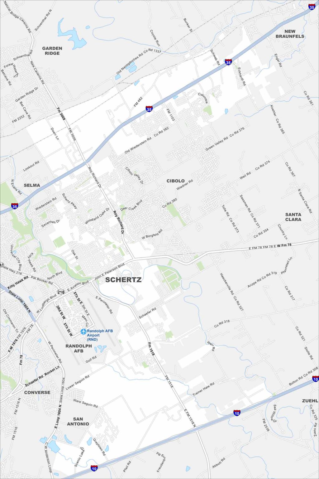 Map of Schertz, Texas - US Maps