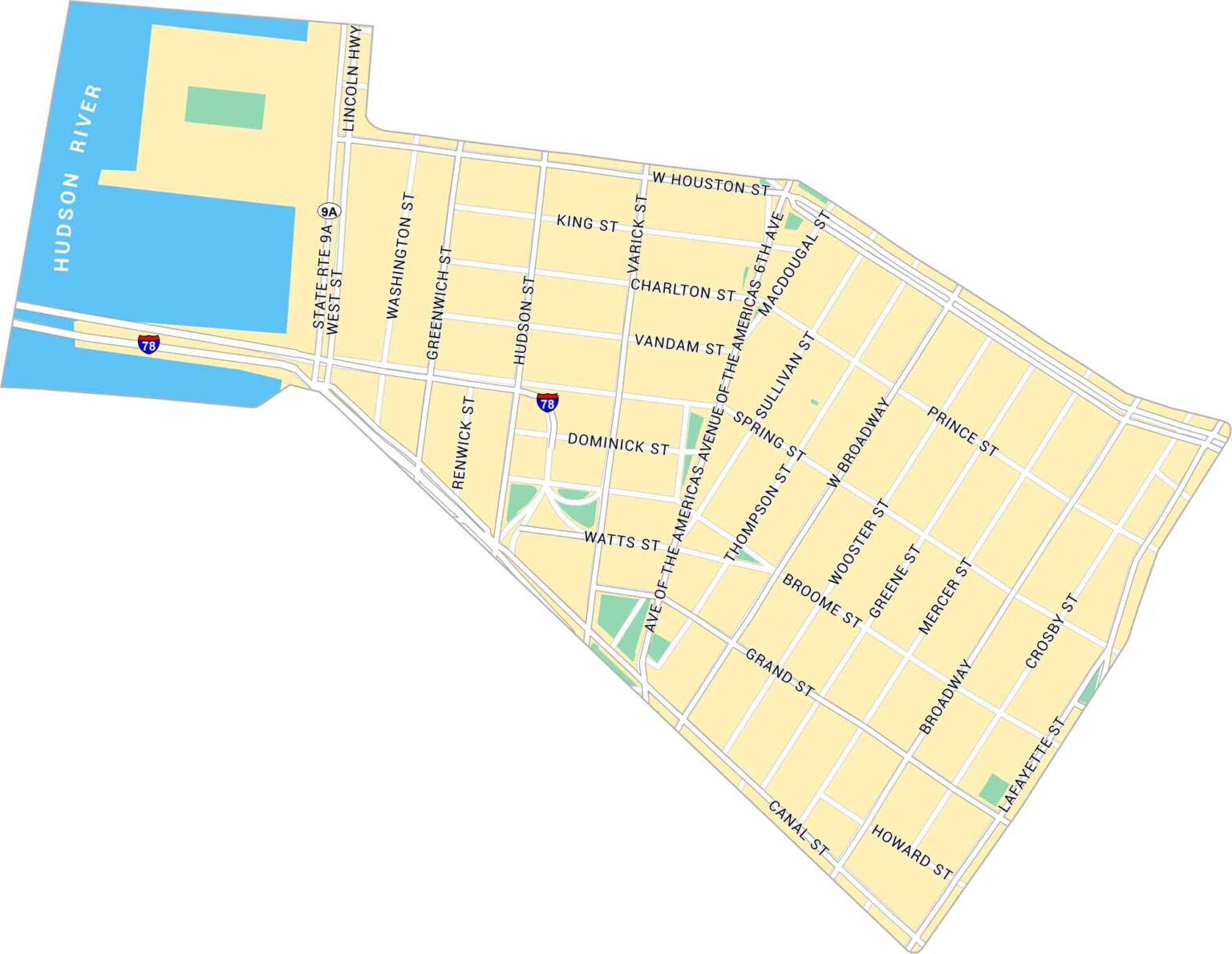 Harlem Map, New York - US Maps