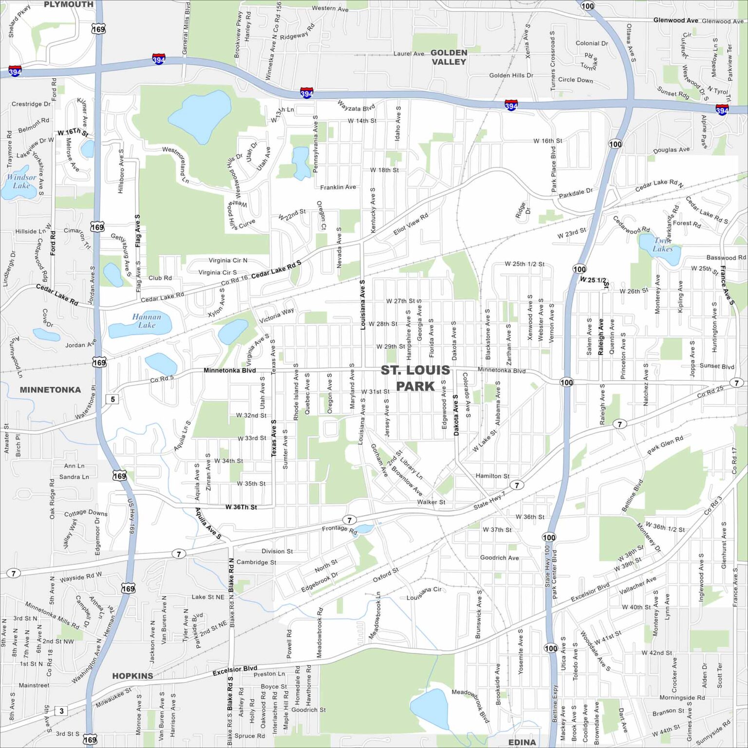 Map of St. Louis Park, Minnesota - US Maps
