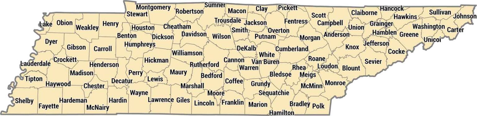 Tennessee Zip Code Map - US Maps