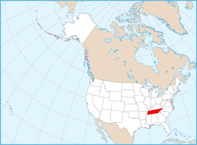 Tennessee Lakes and Rivers Map - US Maps