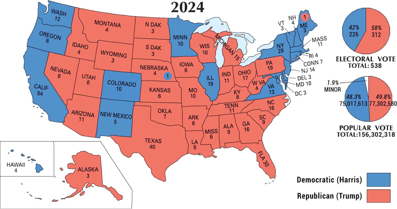 US Election 2024 Map - US Maps