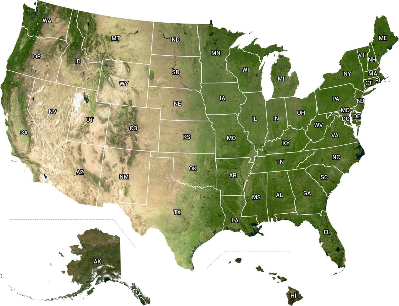 US Terrain Map - US Maps
